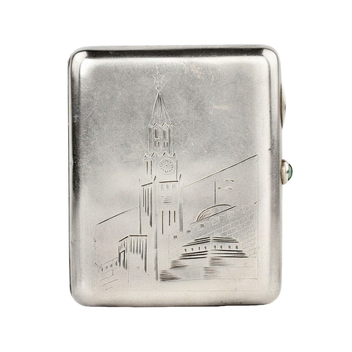 Mid-Century Soviet Silver Cigarette Case of the Red Square in Kyiv for ...