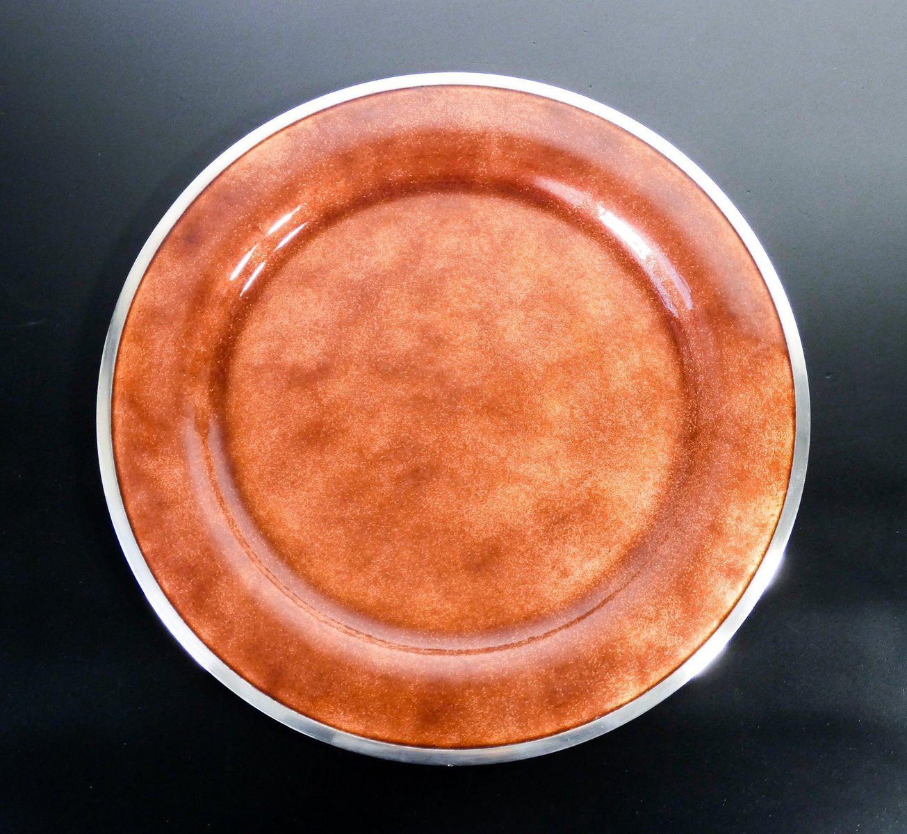 Enamelled Copper And Silver Plate by M. Mare For Broggi for sale at Pamono