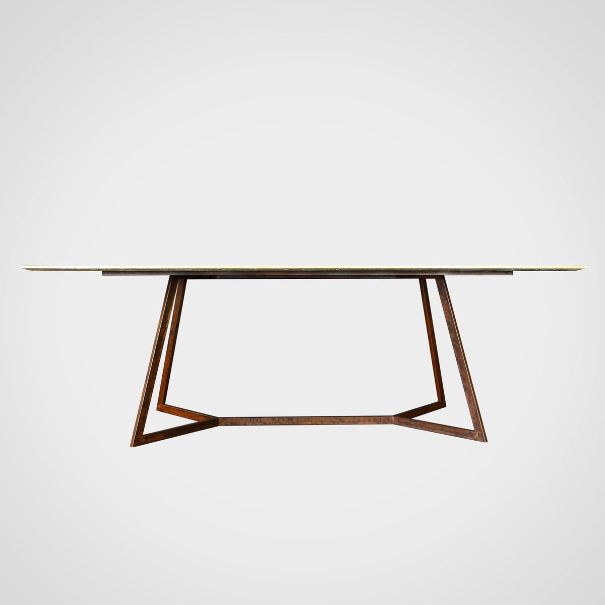 Trapeze Tr4 Dining Table in Travertine by Nicola Di Froscia for sale at ...