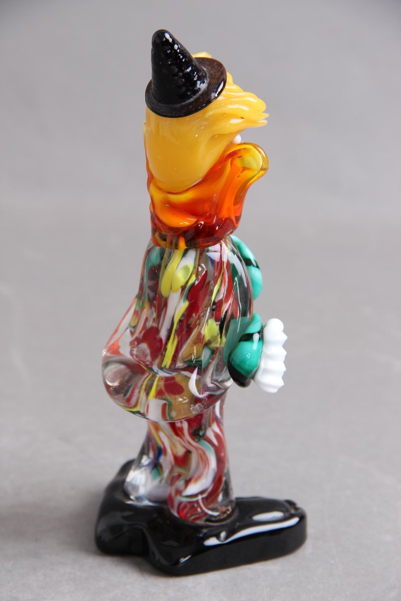 Italian Murano Glass Clown Figurine, 1970s for sale at Pamono