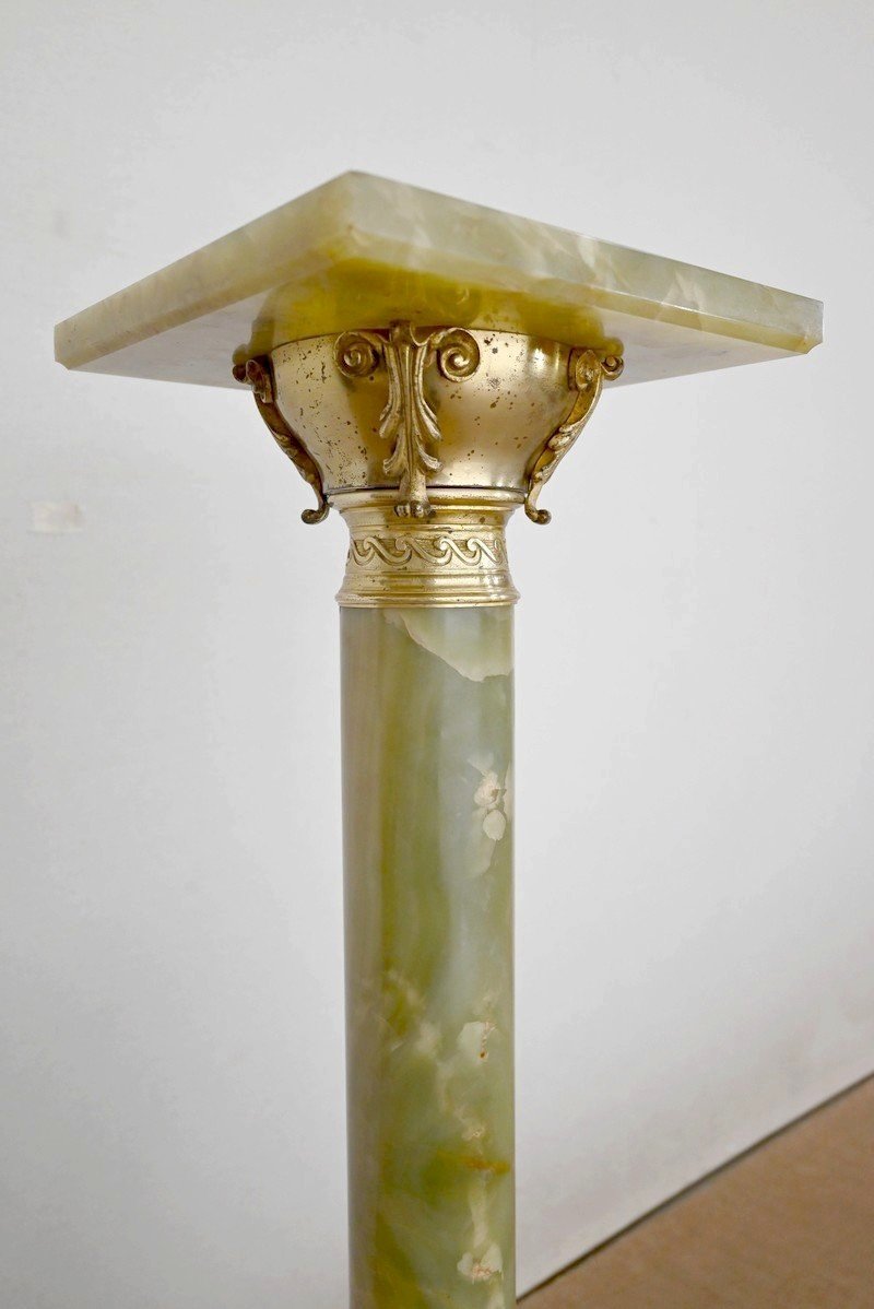 Onyx and Bronze Column, Late 19th Century for sale at Pamono