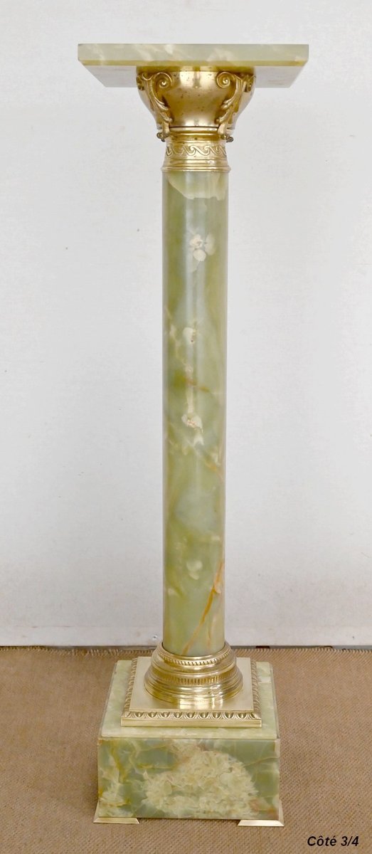 Onyx and Bronze Column, Late 19th Century for sale at Pamono