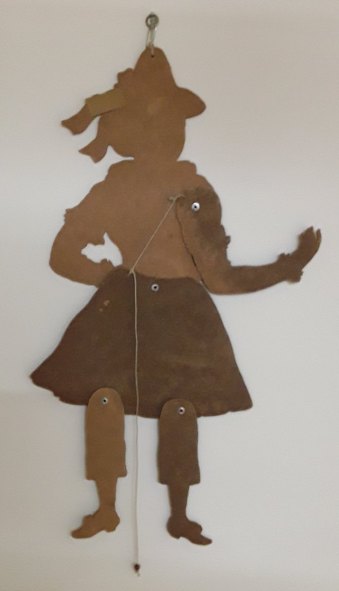 Vintage Movable Colored Wall Figure in Pressed Cardboard, 1970s for ...