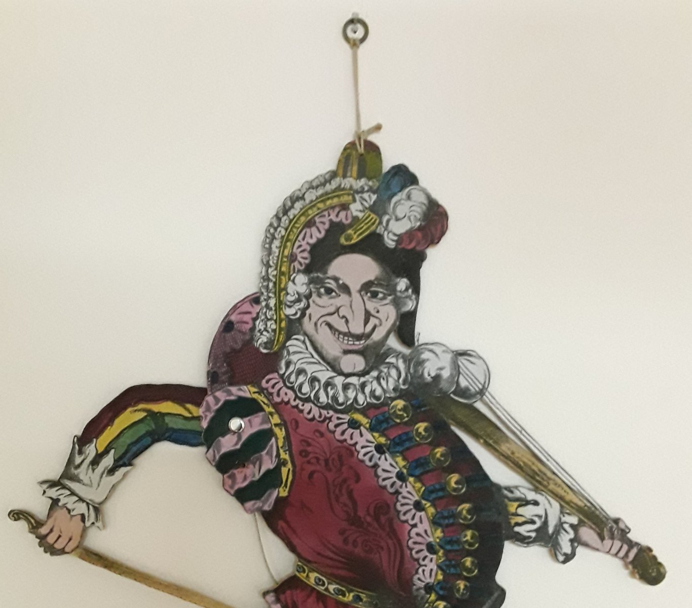 Vintage Movable Colored Wall Figure in Pressed Cardboard, 1970s for ...