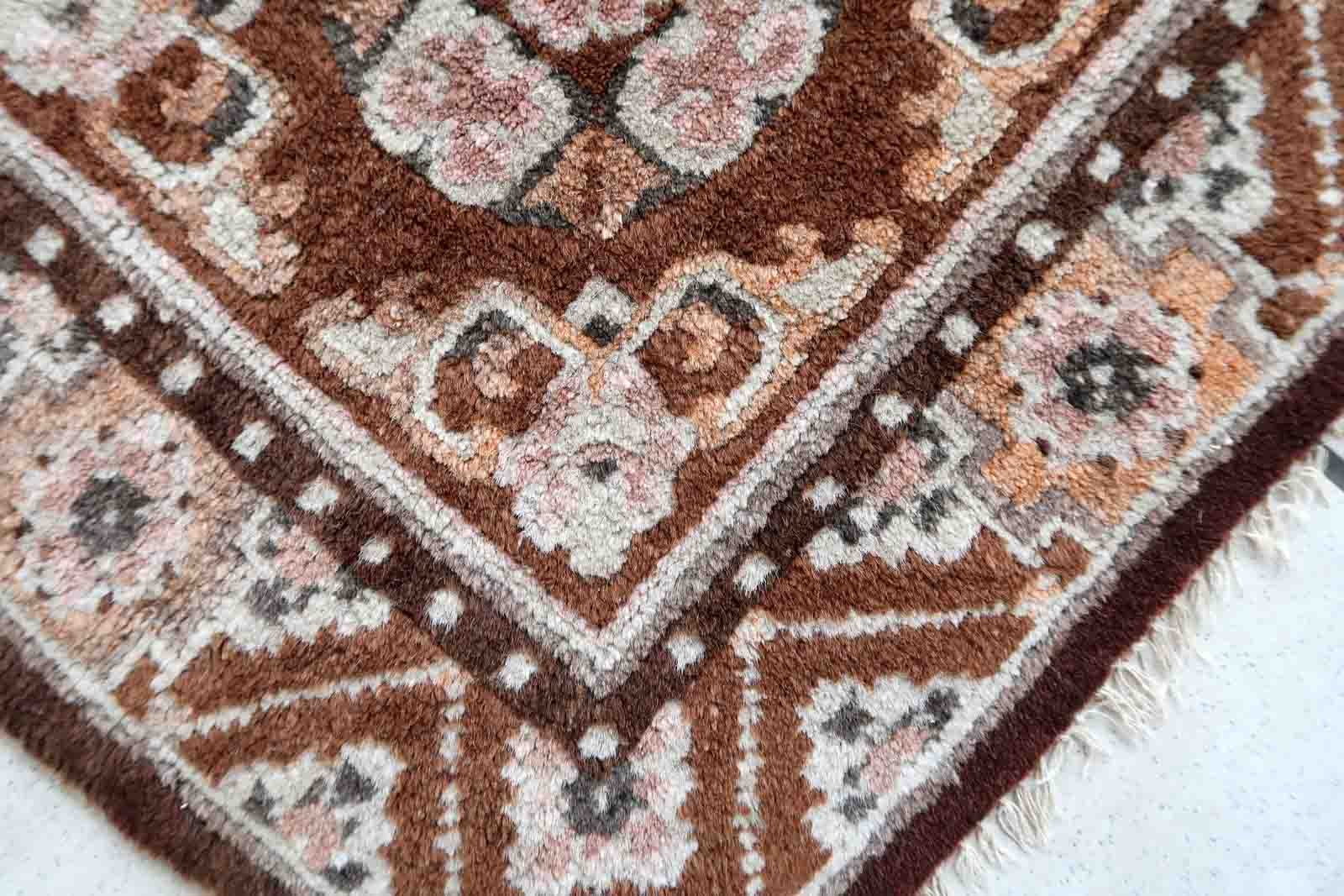 Vintage Brown Wool Rug, 1920s for sale at Pamono