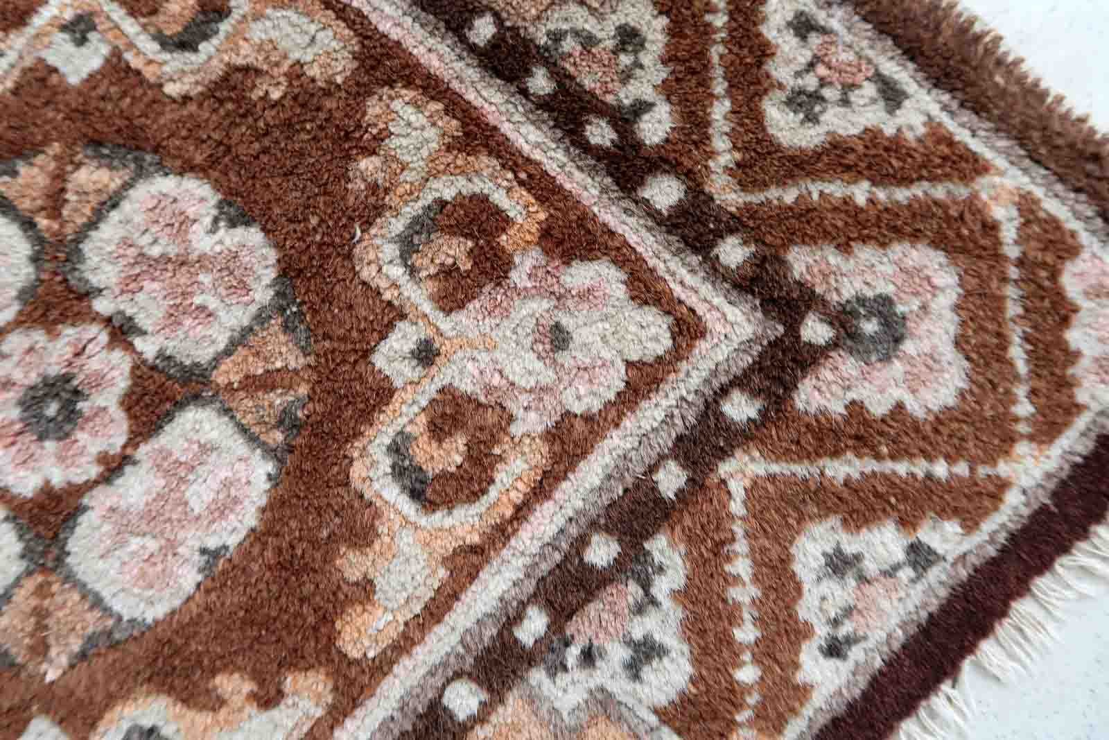 Vintage Brown Wool Rug, 1920s for sale at Pamono