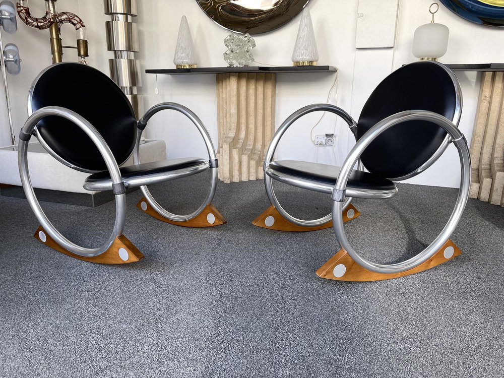 Italian Dondolo Rocking Chair by Verner Panton for Ycami, 1990s for ...