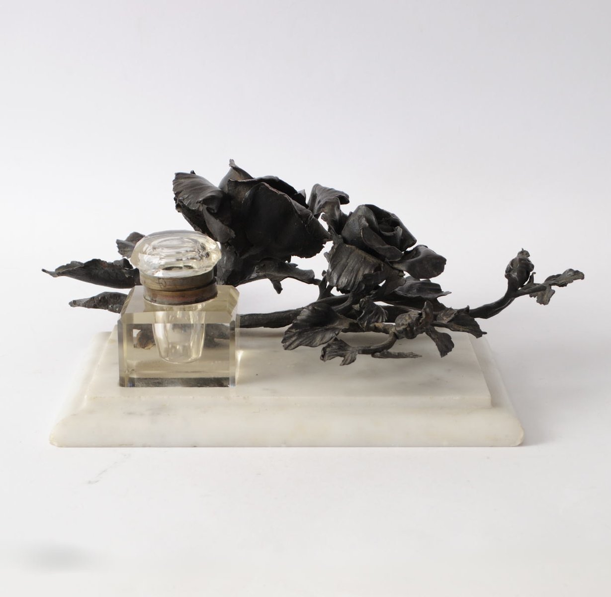 Antique Inkwell in Wrought Iron by Louis Van Boeckel for sale at Pamono