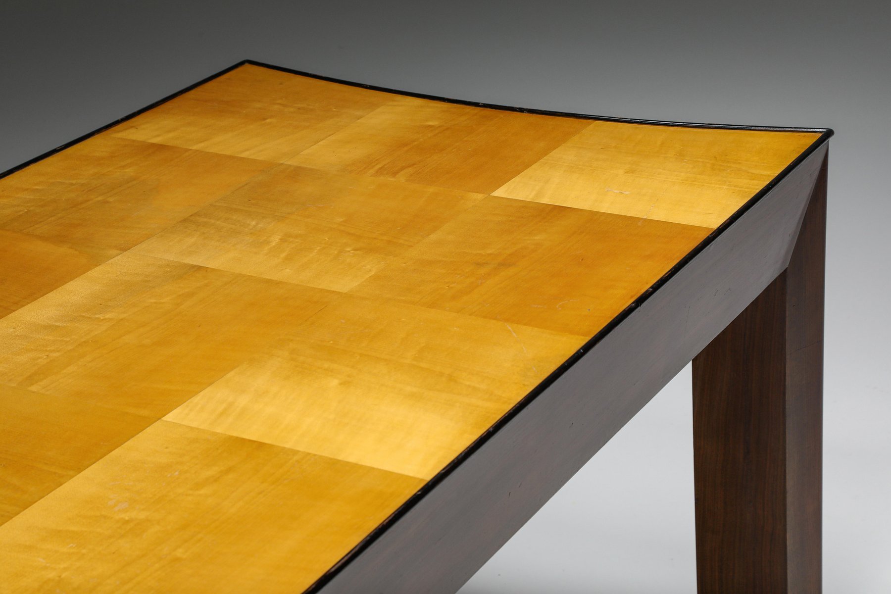 Art Deco Italian Concave Dining Table, 1970s for sale at Pamono