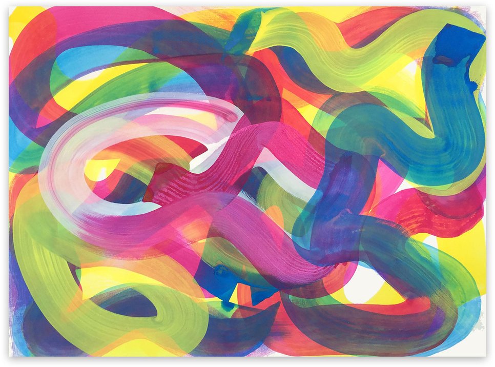 Leon Phillips, Squirm 16, Gouache on Paper, 2020 for sale at Pamono