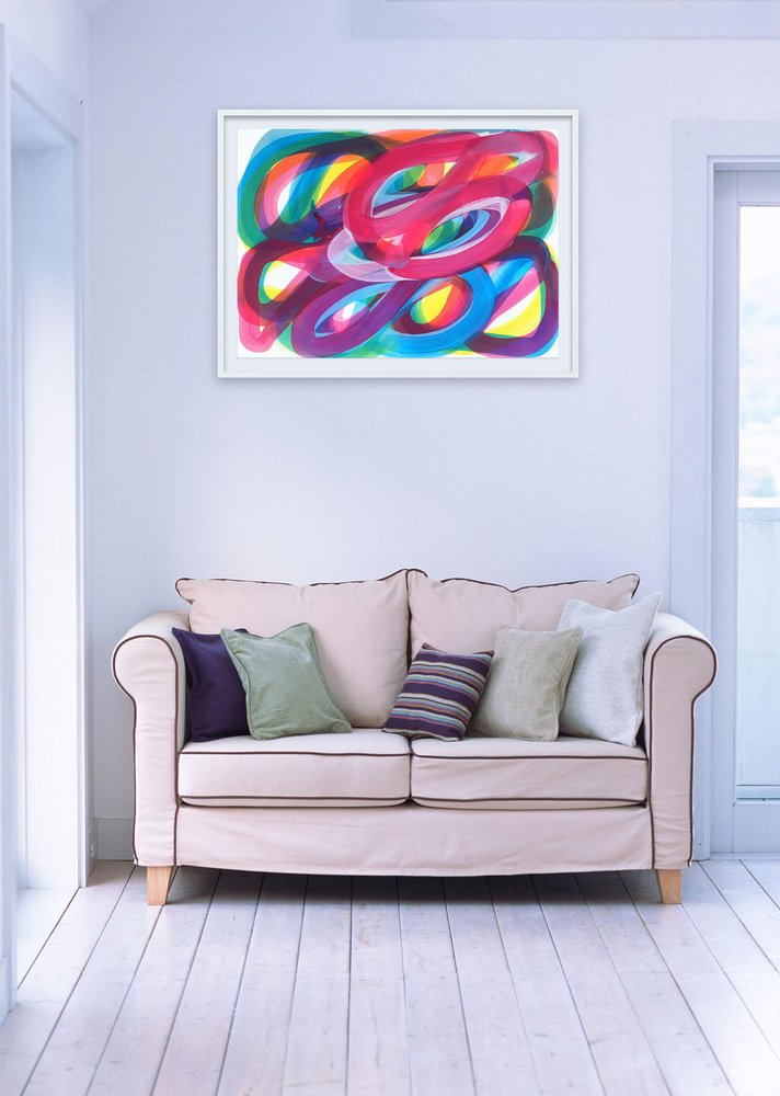 Leon Phillips, Swirl 7, Gouache on Paper, 2020 for sale at Pamono