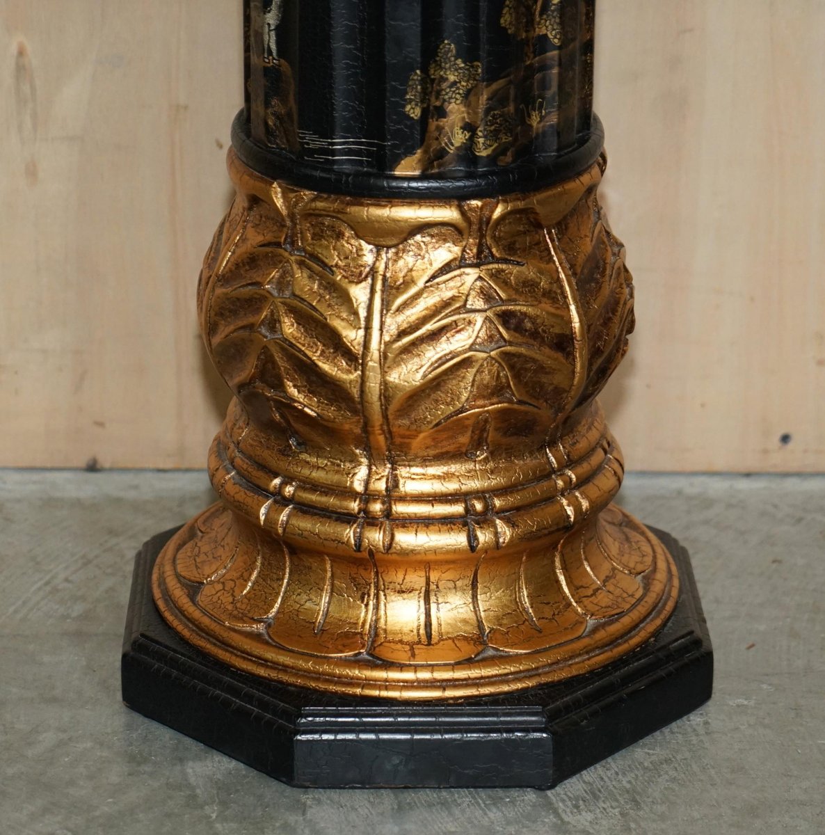 Chinese Neoclassical Style Chinoiserie Lacquered Torcheres Columns ...