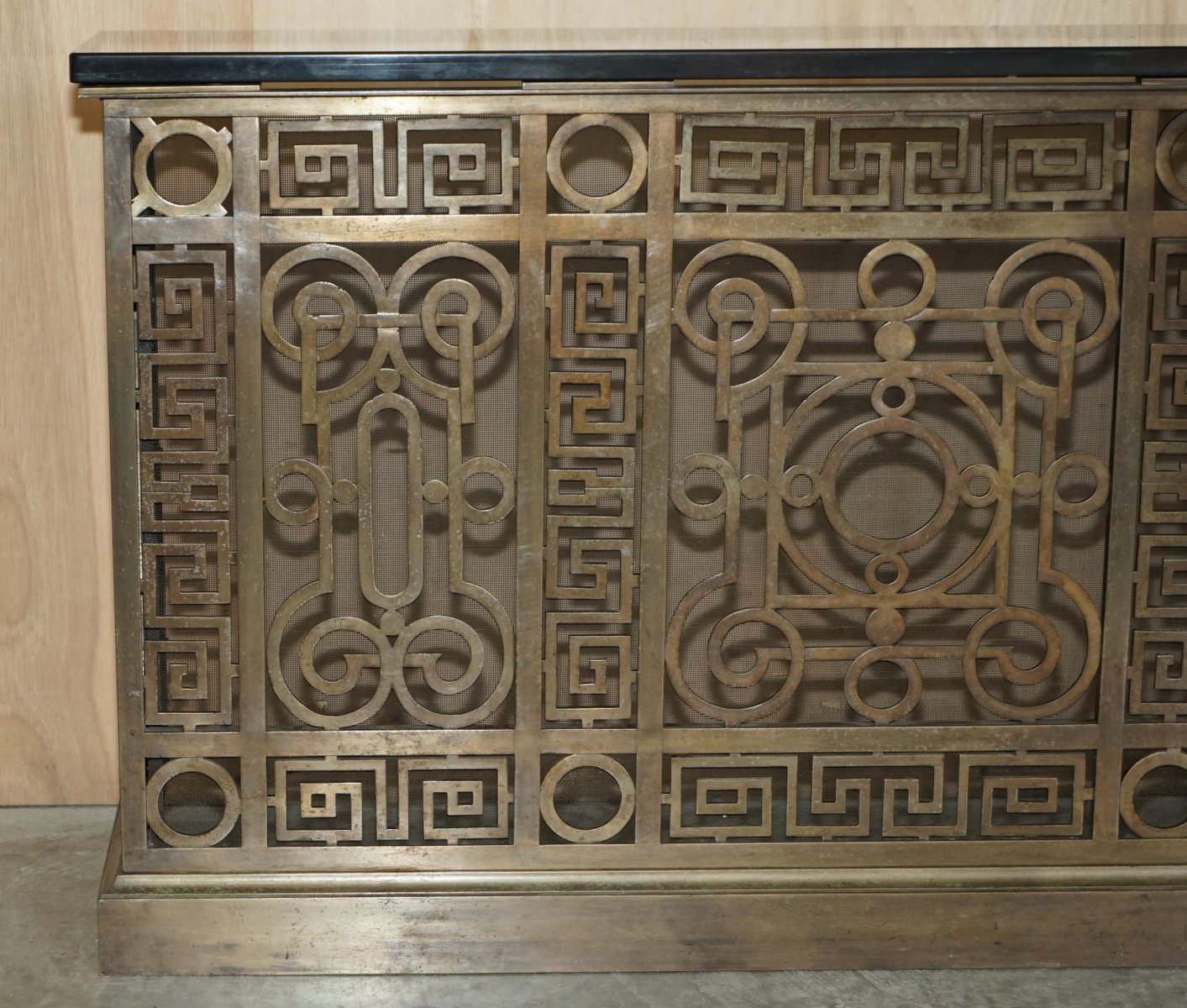 Fine Antique 1880 Gilt Bronze & Marble Radiator Cover Console Table for ...