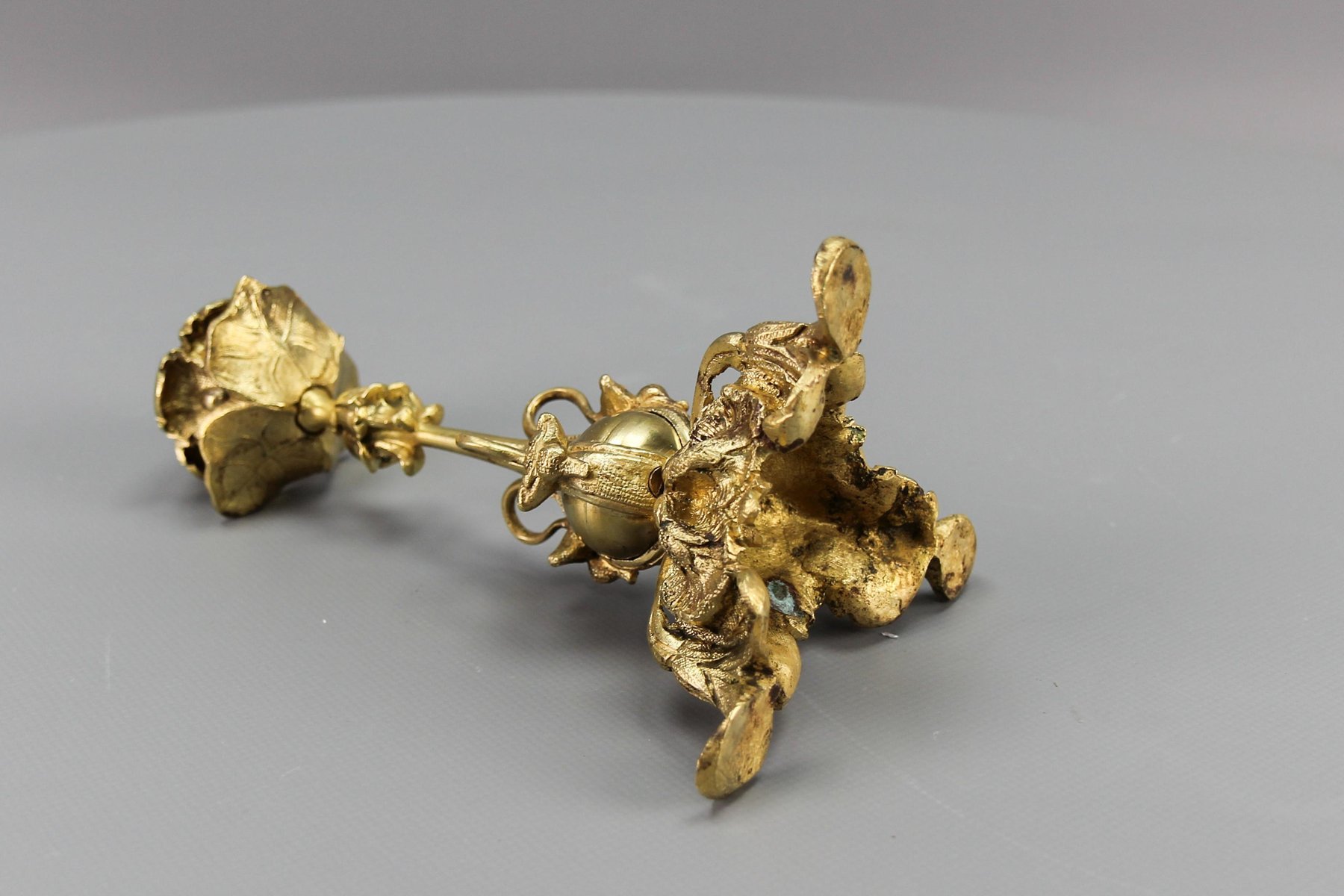 French Rococo Style Candlestick in Bronze, 1920s for sale at Pamono