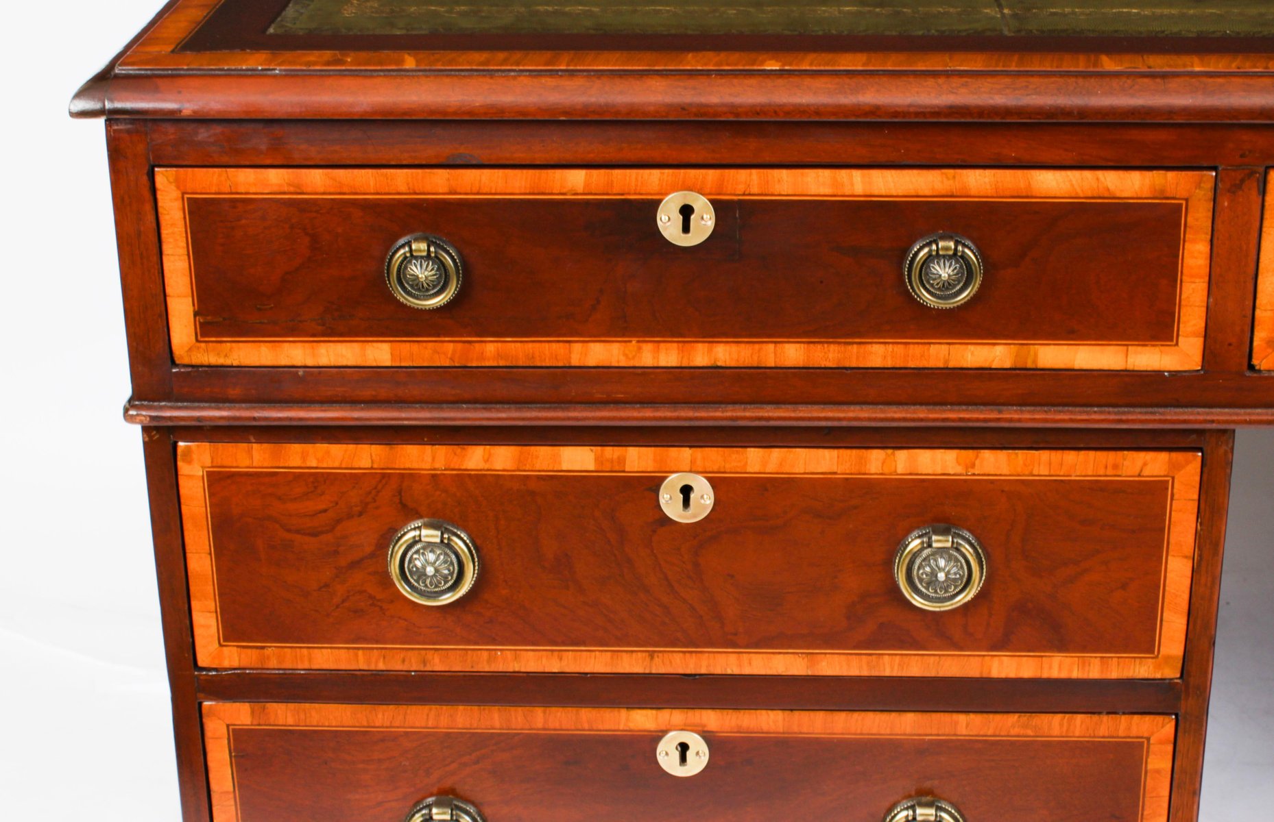 19th Century Victorian Flame Mahogany Partners Pedestal Desk for sale ...