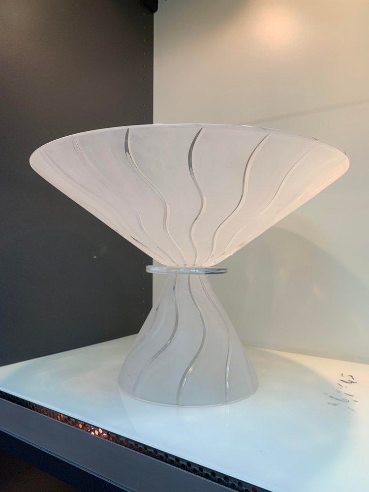 Italian Sand Crystal Handmade Cut Vase from Simoeng for sale at Pamono