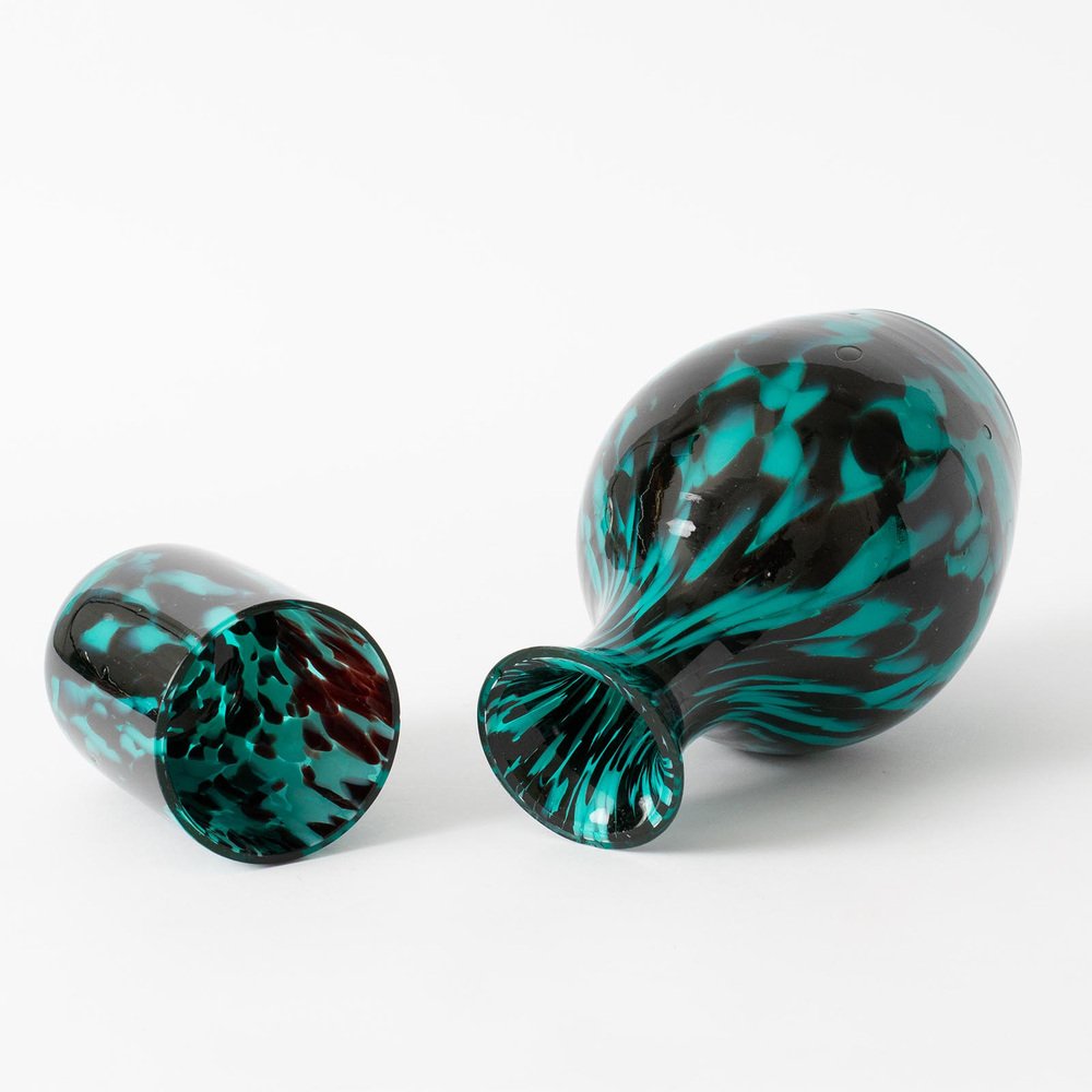 Spatter Glass Water Carafe by Franz Welz, 1920s for sale at Pamono