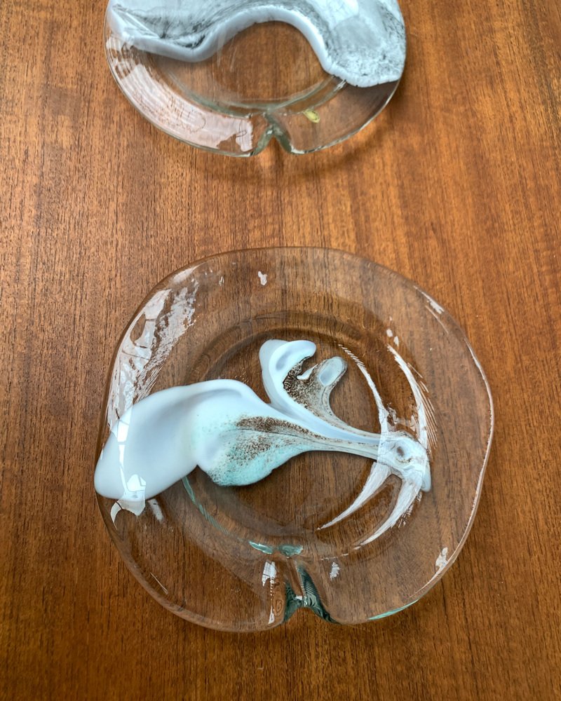 Deutsche Vintage Richartz Art Collection Glasteller und Schale von Hans ...