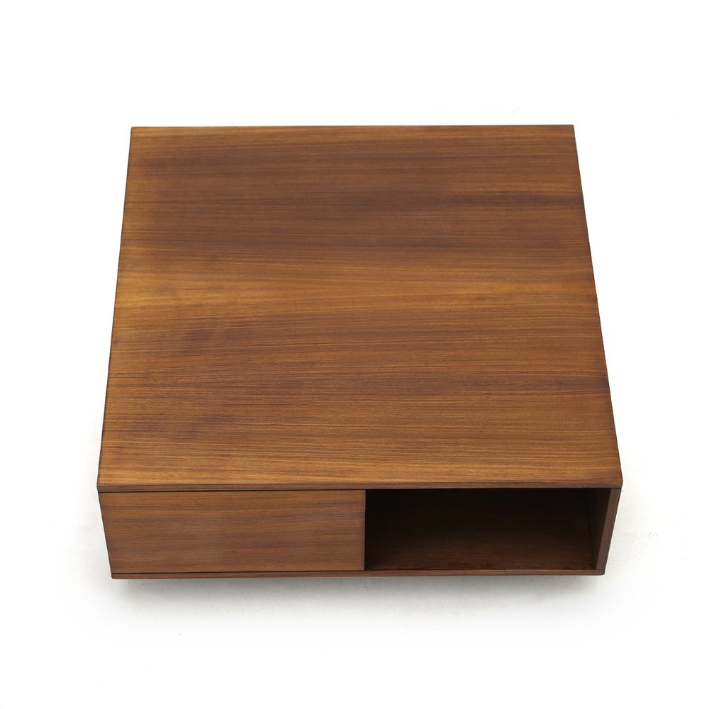 Square Coffee Table with Open Compartments, 1960s for sale at Pamono