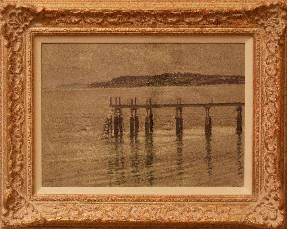 William Henry Innes, Pier, 1960s, Oil Pastel on Paper for sale at Pamono