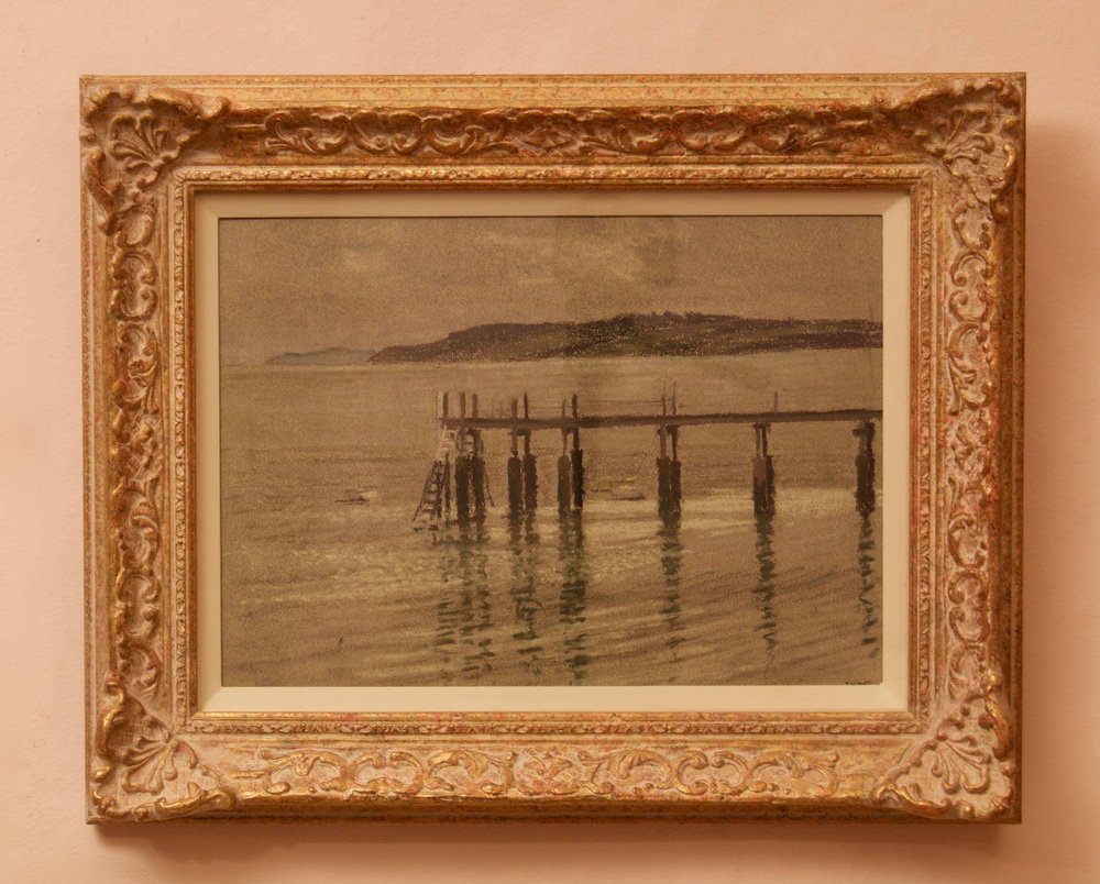 William Henry Innes, Pier, 1960s, Oil Pastel on Paper for sale at Pamono