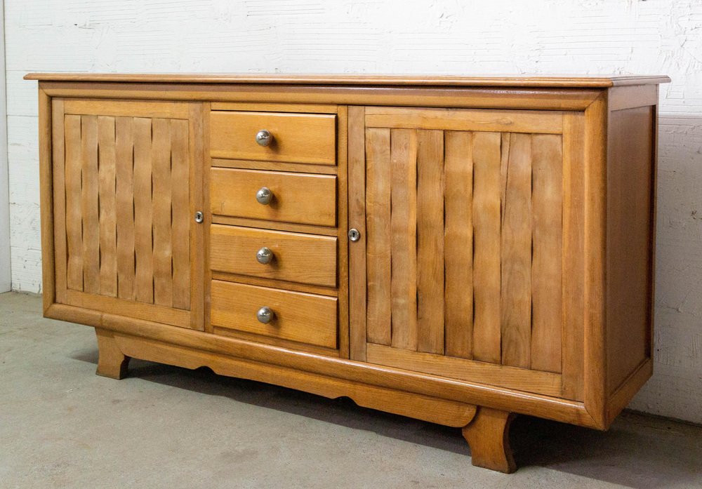 Französisches Enfilade Sideboard aus Eiche, 1950er bei Pamono kaufen