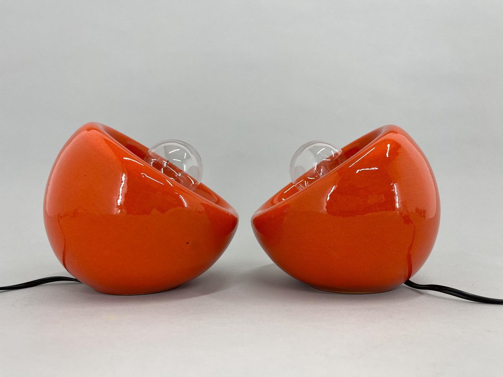 Mid-Century Ceramic Enzo Bioli Table Lamps, 1970s, Set of 2 for sale at ...