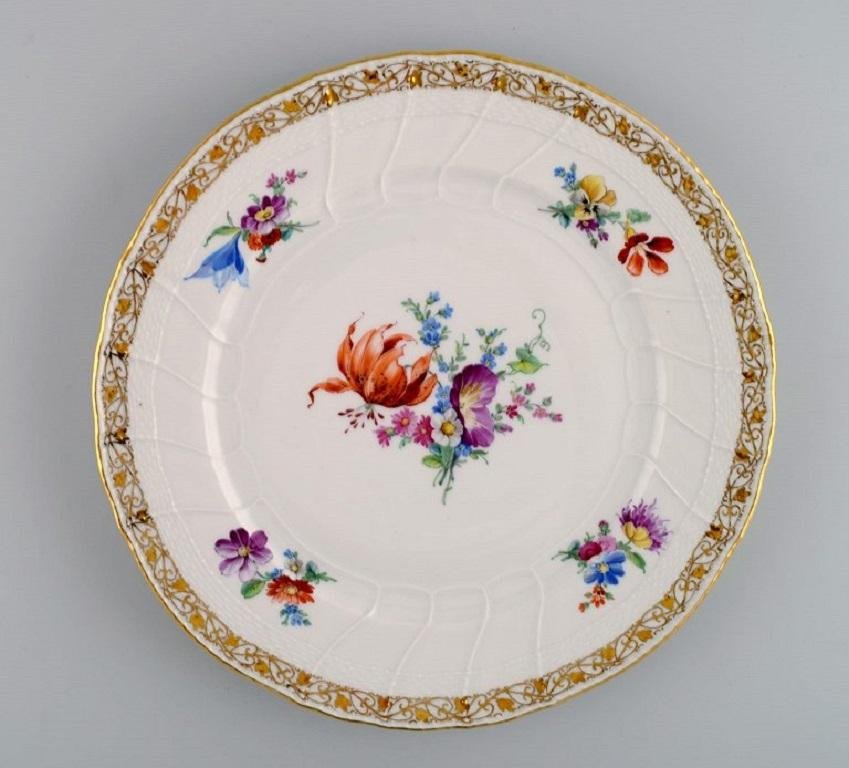 Antique Dinner Plates in Curved Porcelain, 1800s, Set of 5 for sale at ...