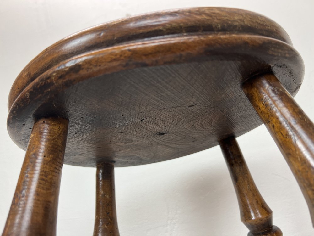 Antique Victorian Elm Wood Farmhouse Stools, 1890s, Set of 2 for sale ...