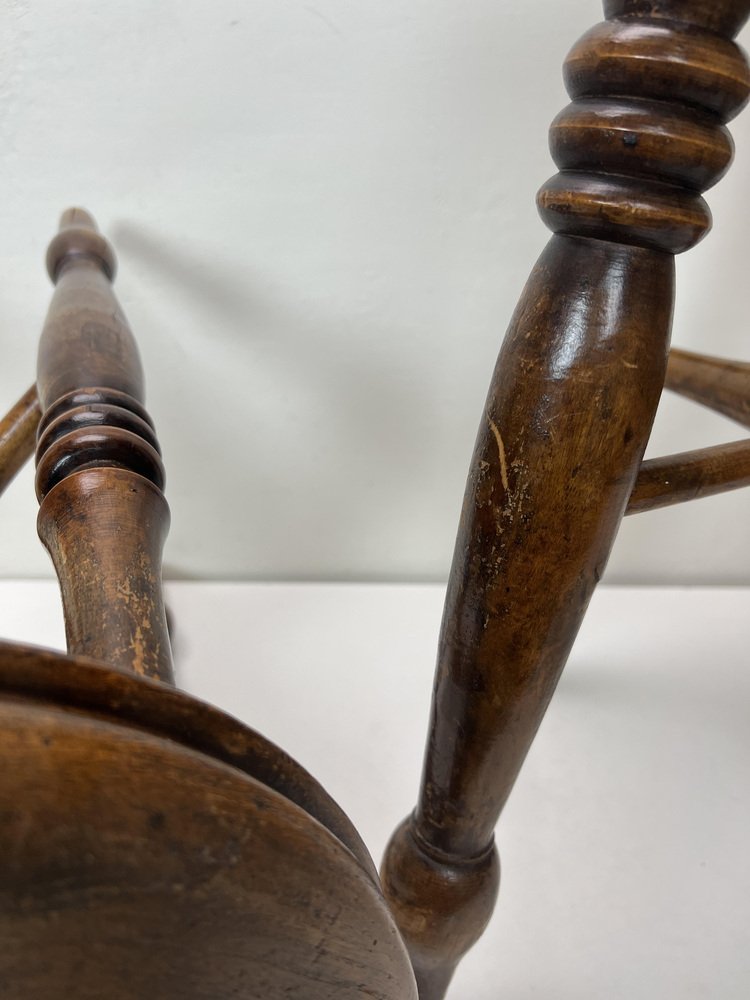 Antique Victorian Elm Wood Farmhouse Stools, 1890s, Set of 2 for sale ...