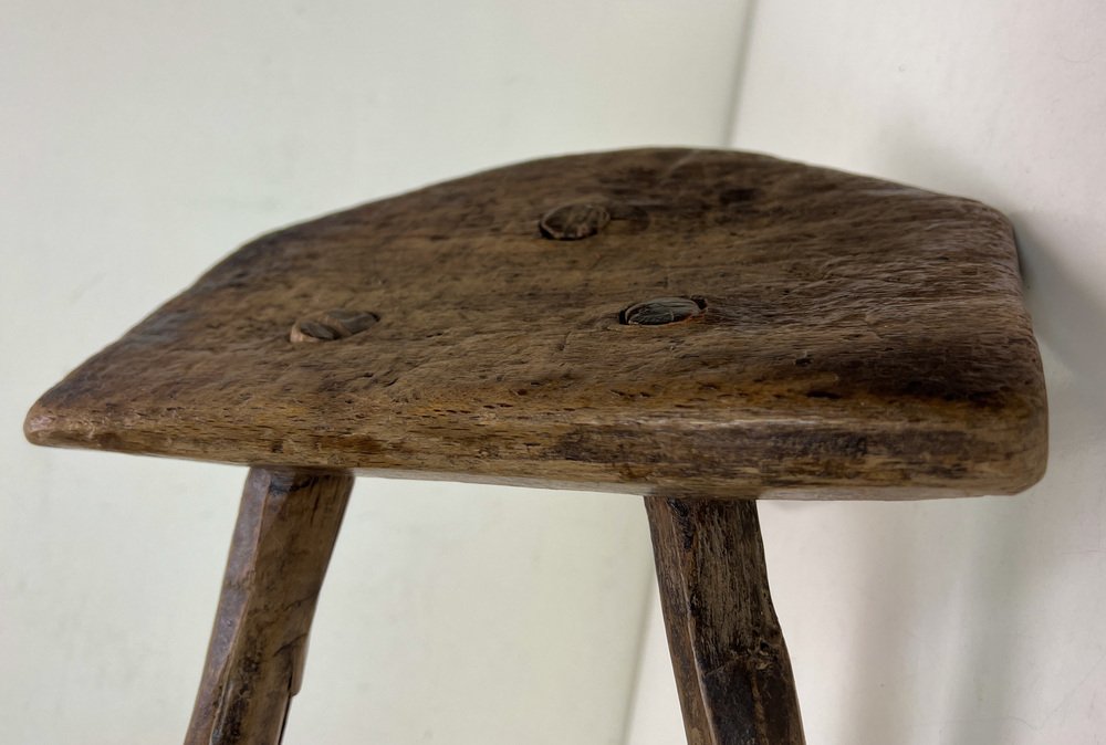 Antique Rustic Farm Milking Stool, 1900s for sale at Pamono