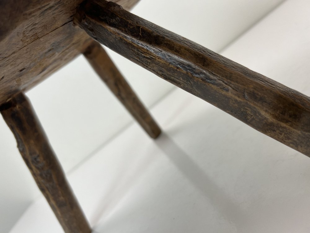 Antique Rustic Farm Milking Stool, 1900s for sale at Pamono