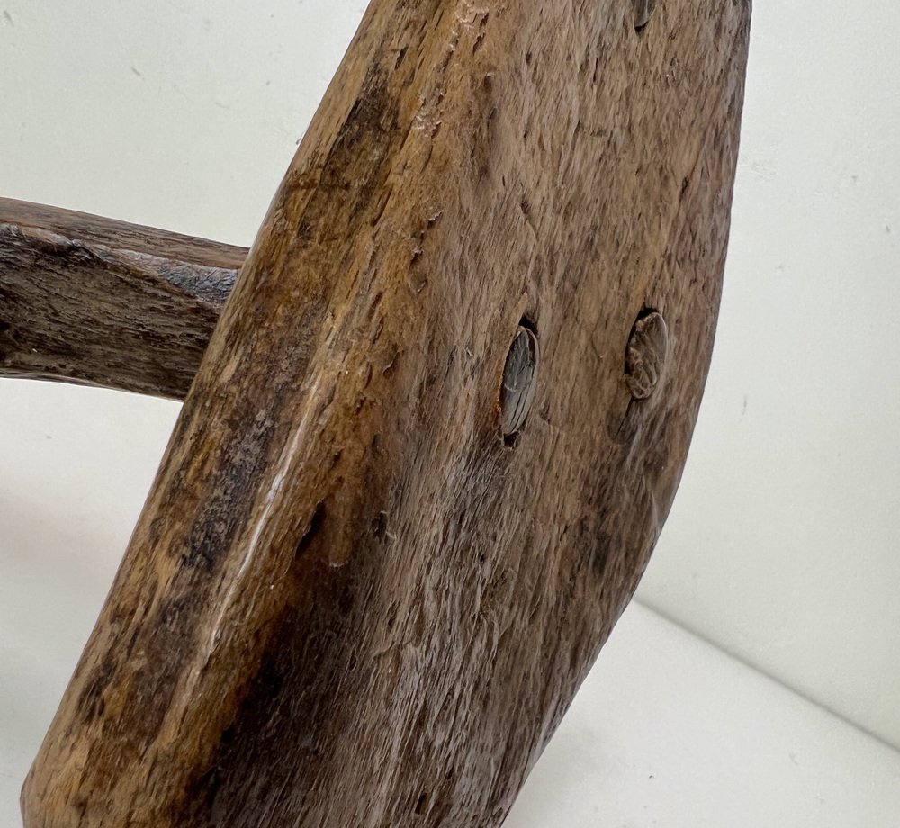 Antique Rustic Farm Milking Stool, 1900s for sale at Pamono