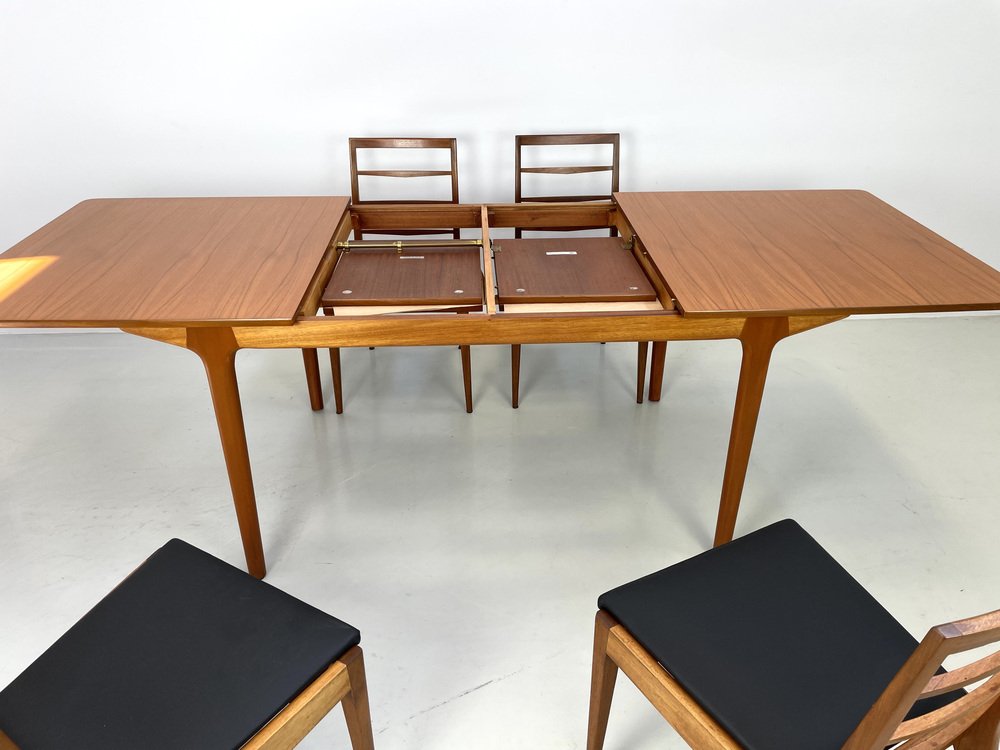 McIntosh Dining Table and Chairs, 1960s, Set of 7 for sale at Pamono
