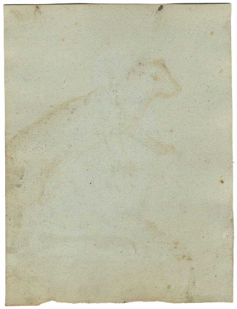 Leopold Billek, Bologna Löwe Hund, 1820, Gouache Gemälde bei Pamono kaufen