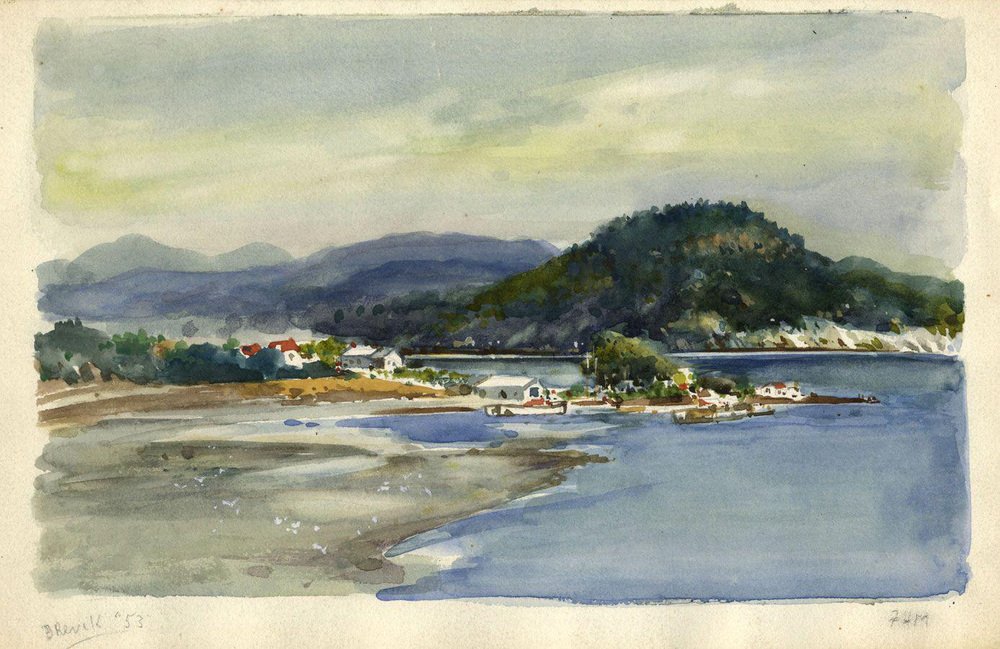 Frank Henry Mason RBA, Brevik, Norwegen, 1953, Aquarell bei Pamono kaufen