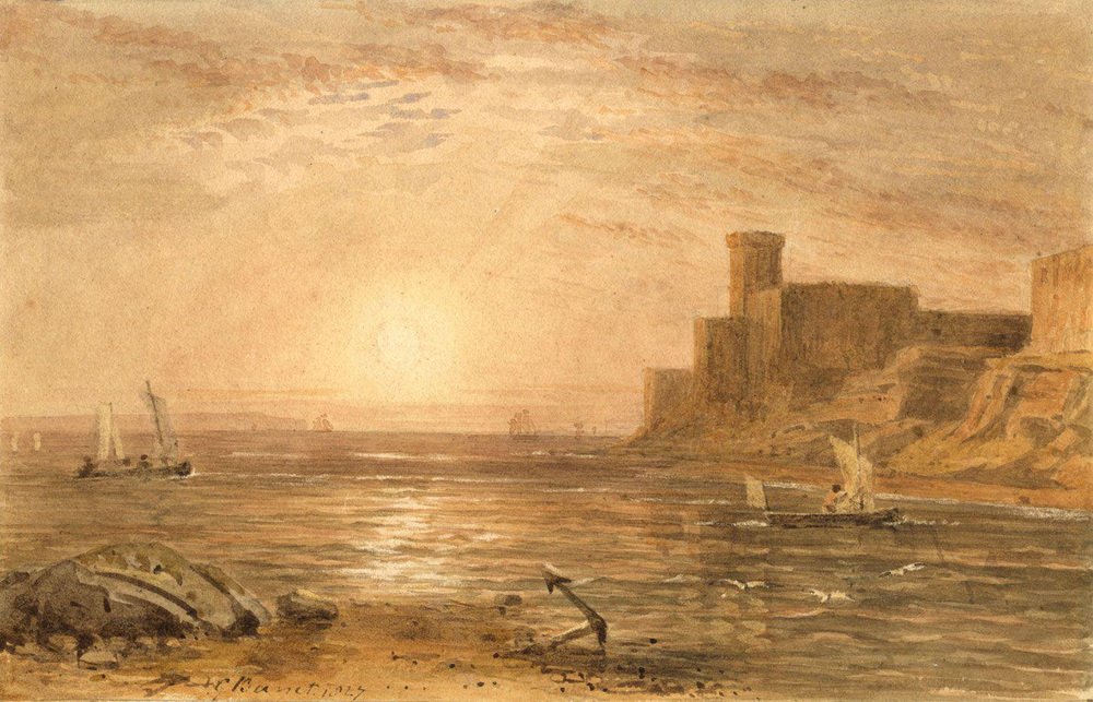 George Barret Junior, Dunvegan Castle Sunset, Isle of Skye, 1827 ...