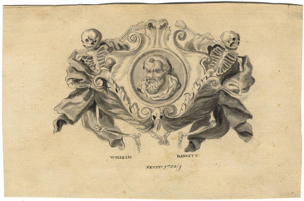 William Barrett, Socrates Memento Mori Cartouche Design, 1750 ...