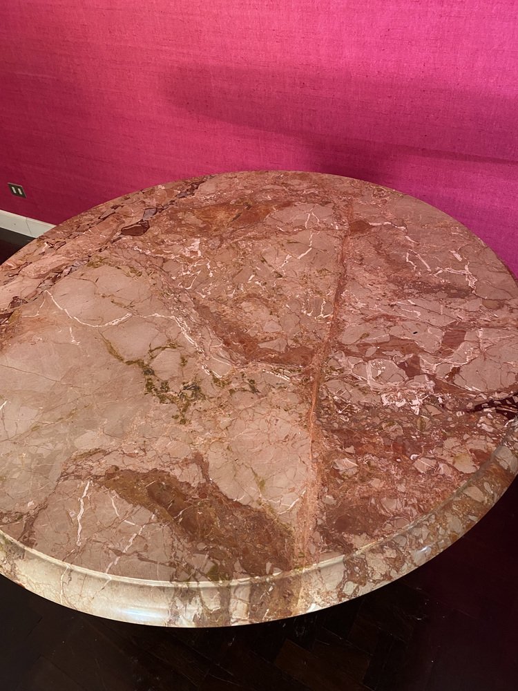 Vintage Pink Marble Table, 1970s for sale at Pamono