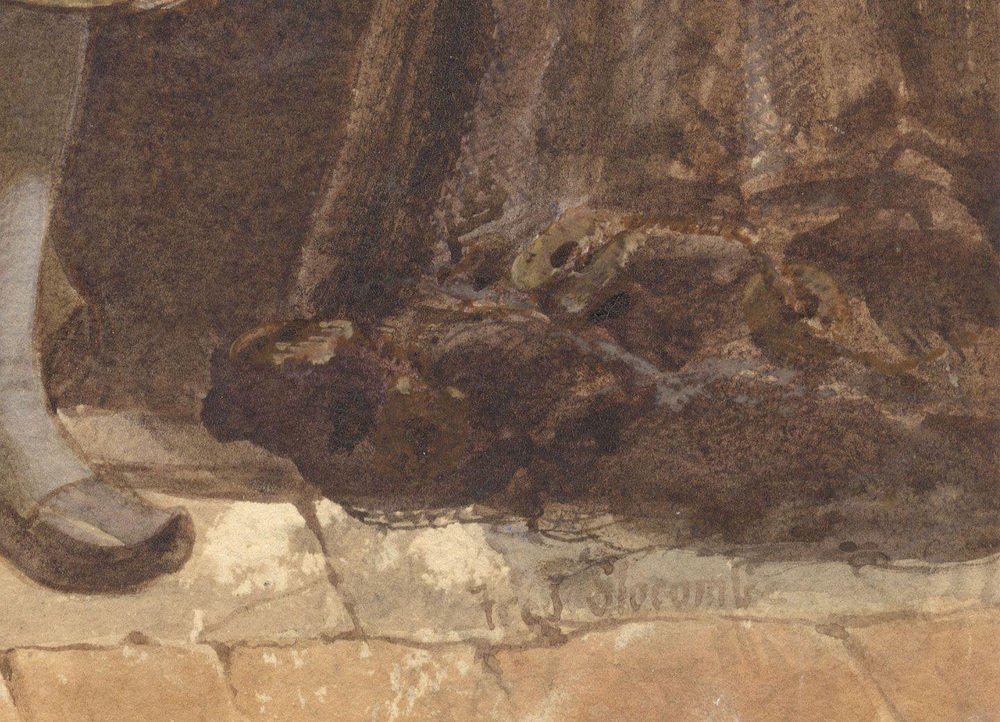 Frederick Albert Slocombe, Dutch Girl in a Doorway, Late 19th Century ...