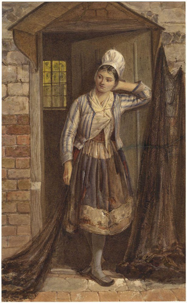 Frederick Albert Slocombe, Dutch Girl in a Doorway, Late 19th Century ...