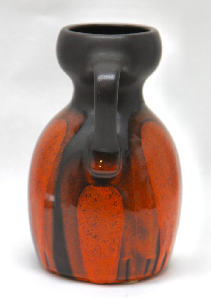 Hand-Decorated and Glazed Fat Lava Pitcher from Steuler, West Germany ...