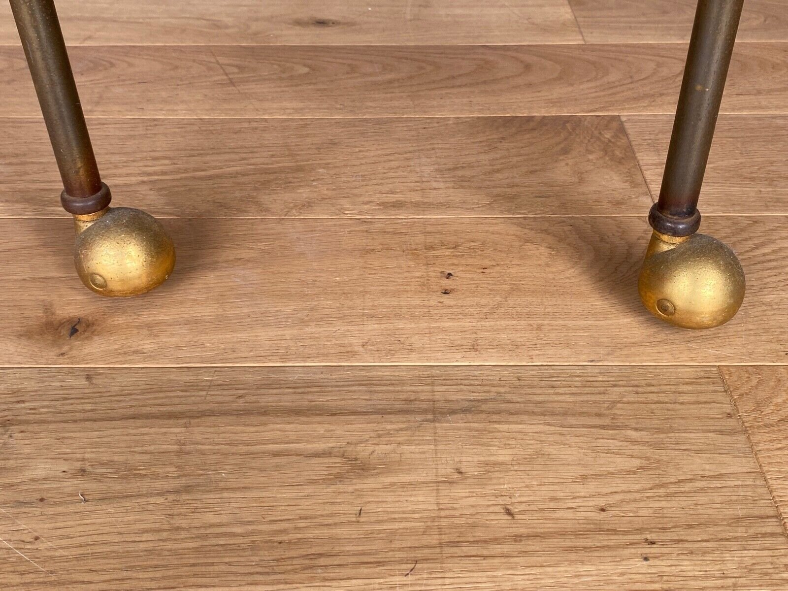 Mid-Century Gilt Tubular Table for sale at Pamono