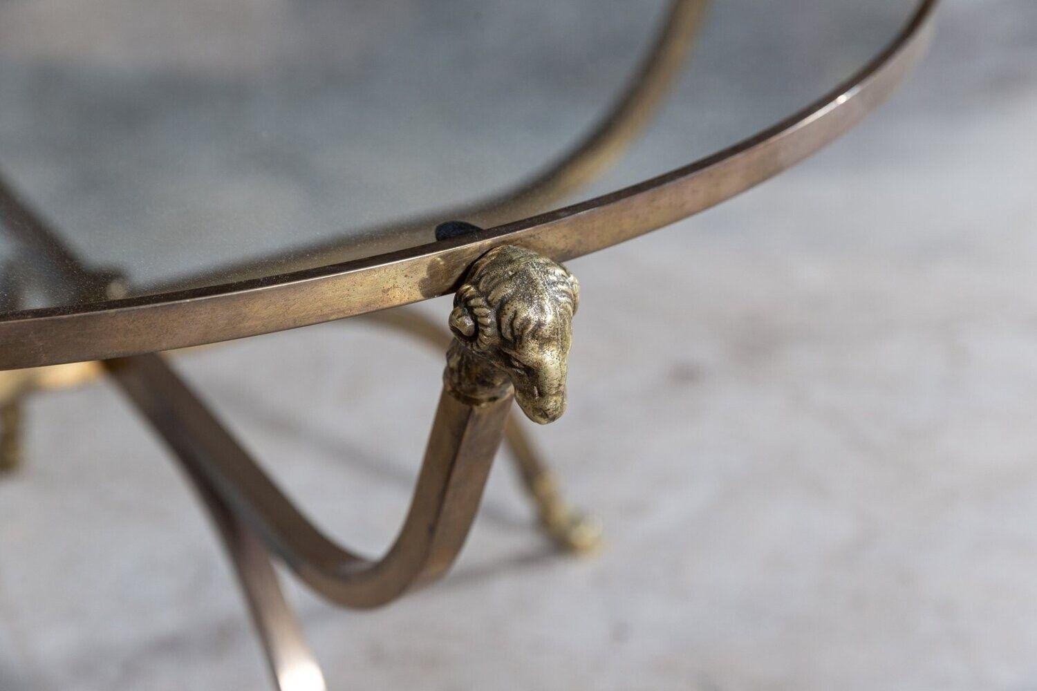 Rams Head Hoof Coffee Table from Maison Jansen, 1950s for sale at Pamono