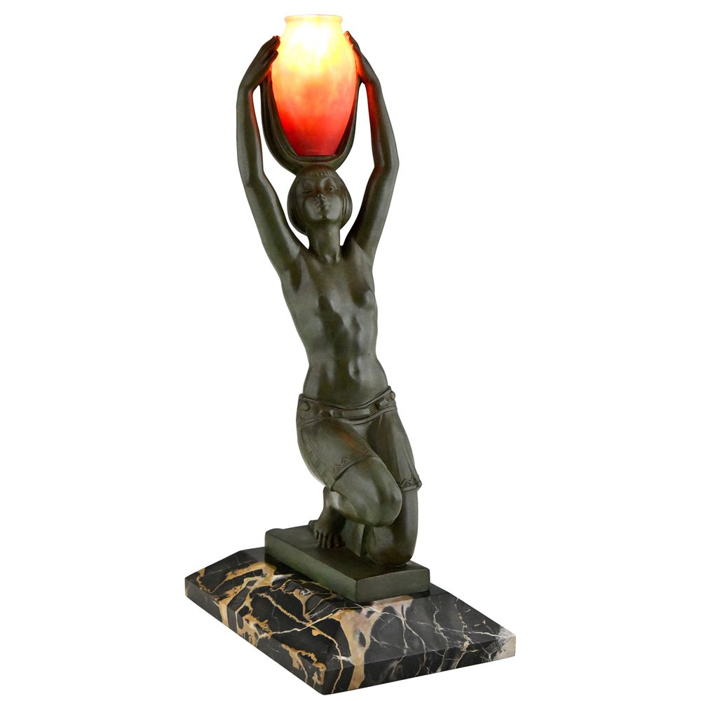 Art Deco Vers L'Oasis Table Lamp from Fayral, France, 1930s for sale at ...