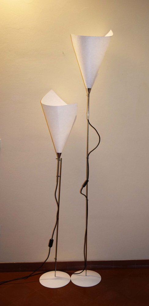 Calla Floor Lamps by Marcello Cuneo for Valenti, Italy, 1975, Set of 2 ...