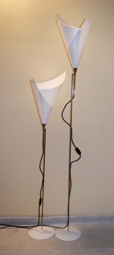 Calla Floor Lamps by Marcello Cuneo for Valenti, Italy, 1975, Set of 2 ...