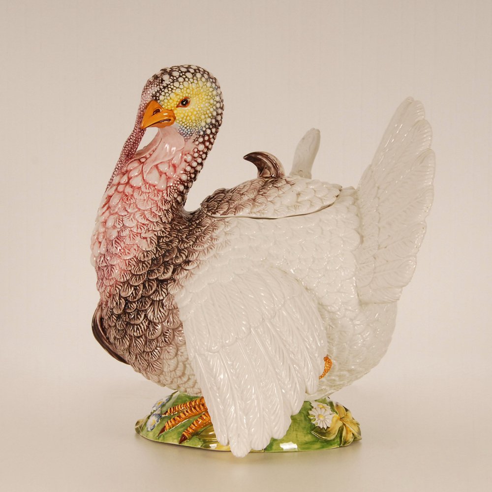 Vintage Italian Ceramic Animal Figurine Turkey by Fabio Lenci for ...