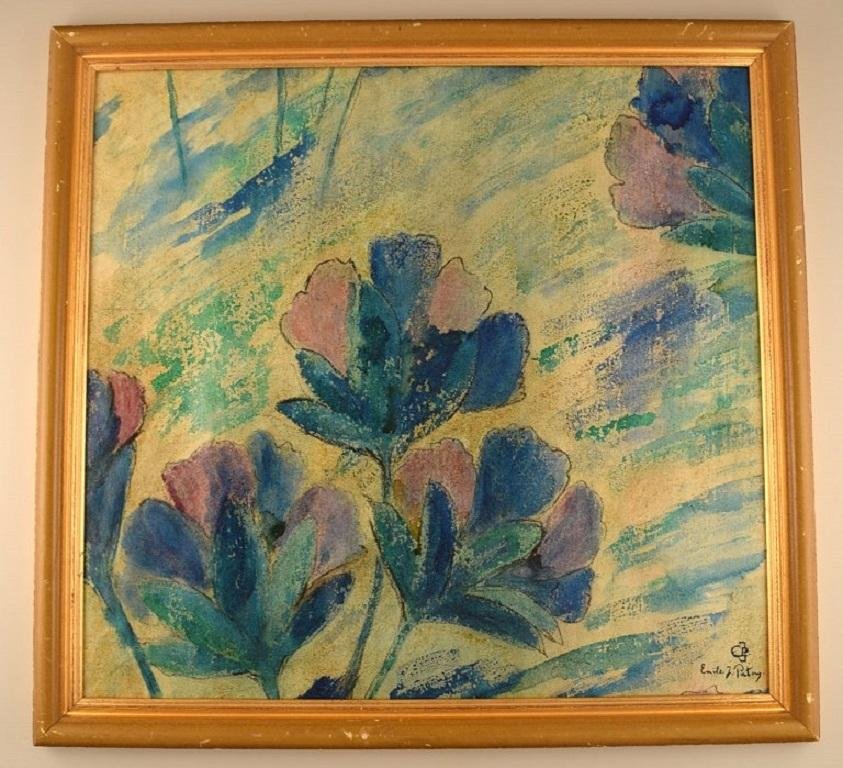 Emile Jean Patoux, Flowers, Gouache on Paper for sale at Pamono