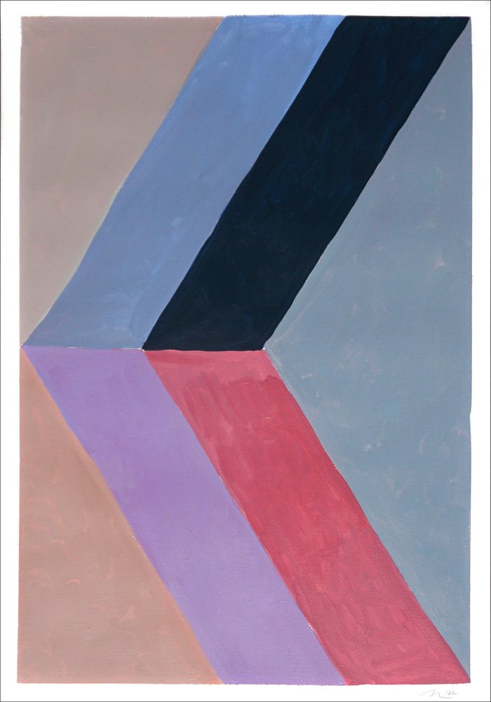 Natalia Roman, Rhombus Color Study, 2022, Acrylic on Watercolor Paper ...